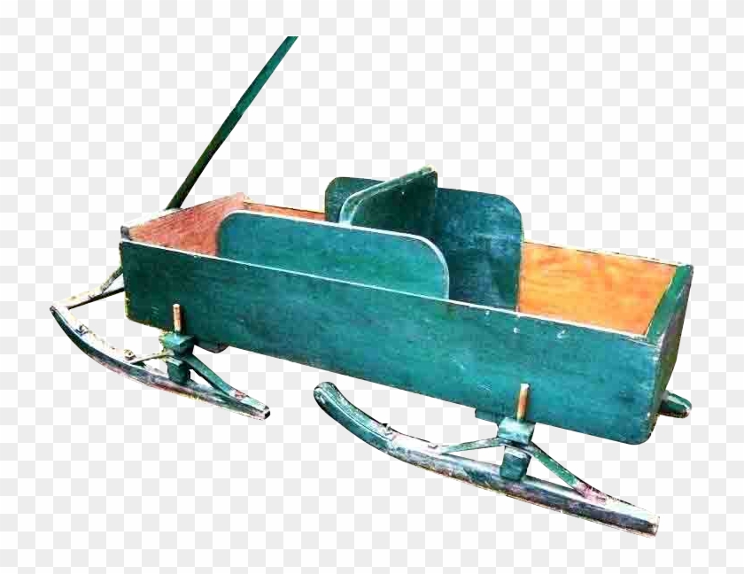 Early 1900s Childrens Pine Sleigh Wagon Bob Sled - Bobsleigh, HD Png ...