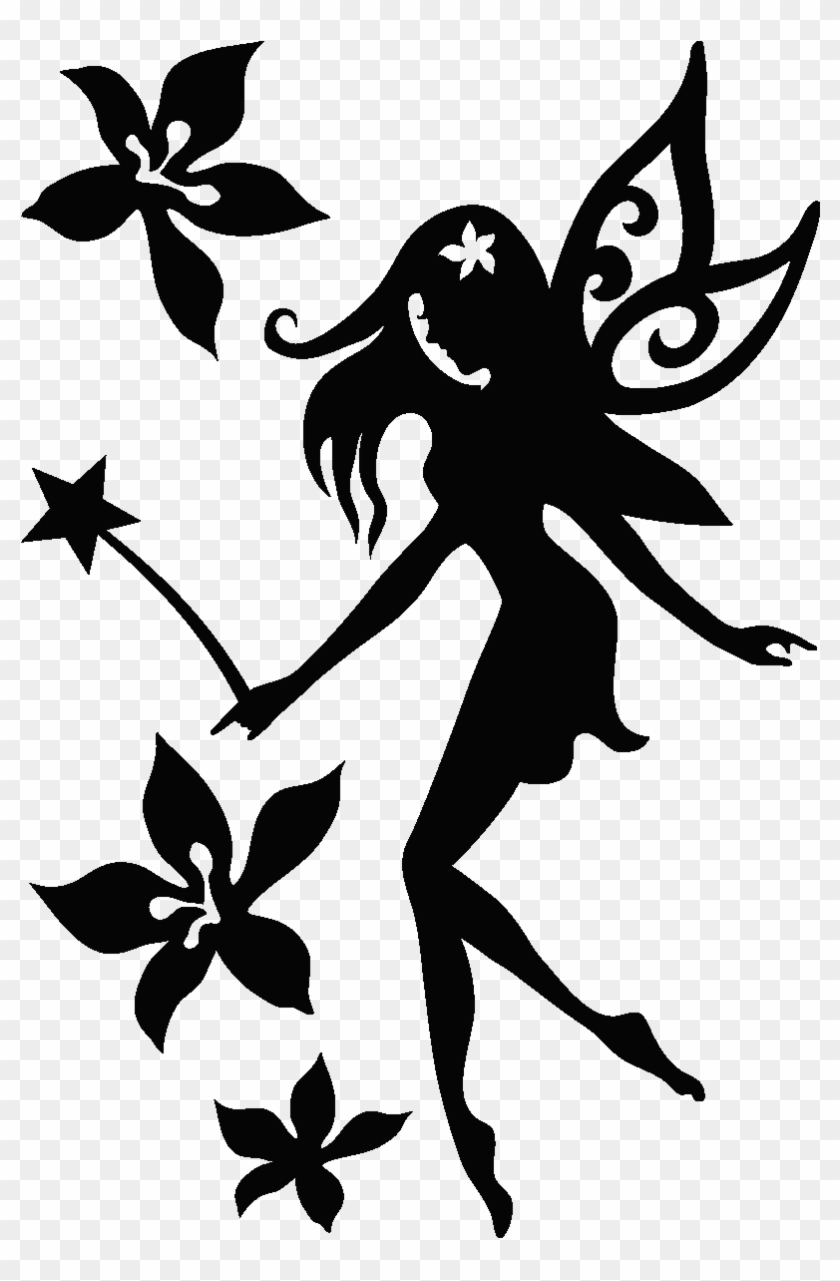 Black And White Fairy Clipart