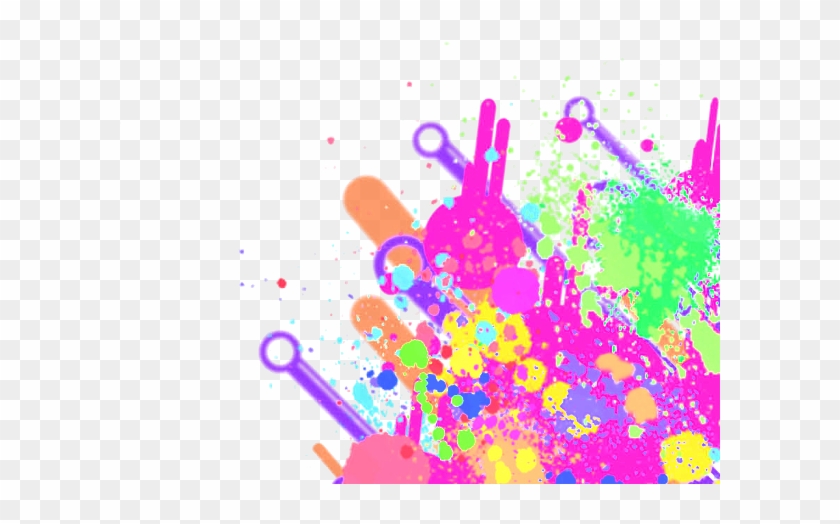 Neon Paint Splatter Background