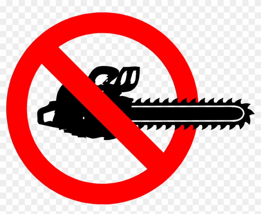 Chainsaw Safety Features Lawn Mowers Cutting - No Chainsaw Use Sign, HD ...