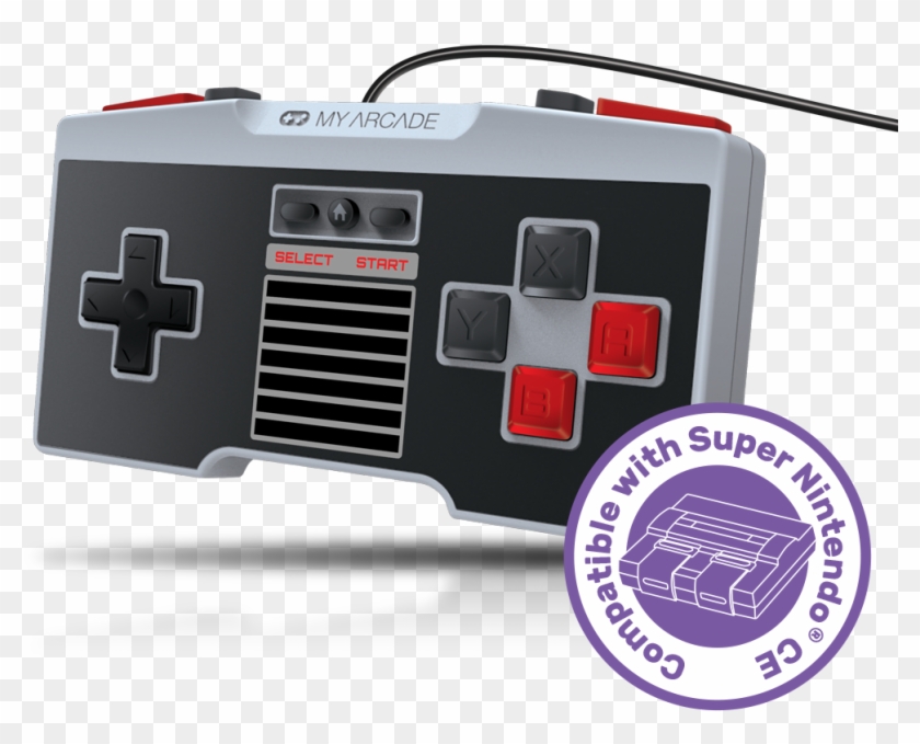 Front View Of Gamepad Retro Wired Controller For Nes - Nes Classic ...