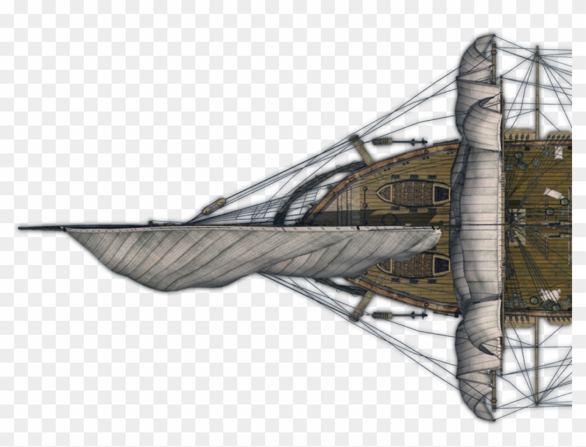 06 Feb 2009 - Top Down Sailing Ship, HD Png Download - 1120x840 ...