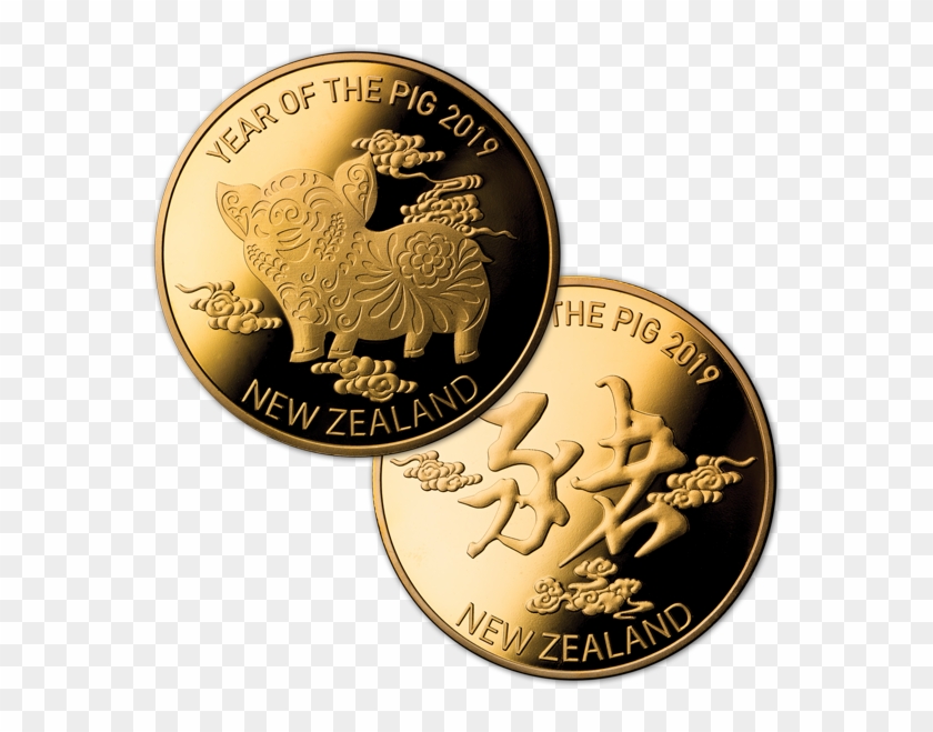 2019 Year Of The Pig Gold Plated Medallion - Year Of The Pig 2019 Coin ...