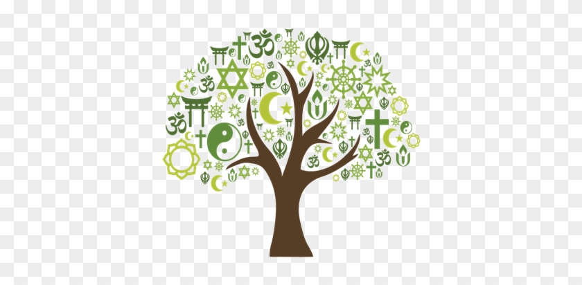 Interfaith Forum Logo, Tree With Different Religious - Interfaith ...
