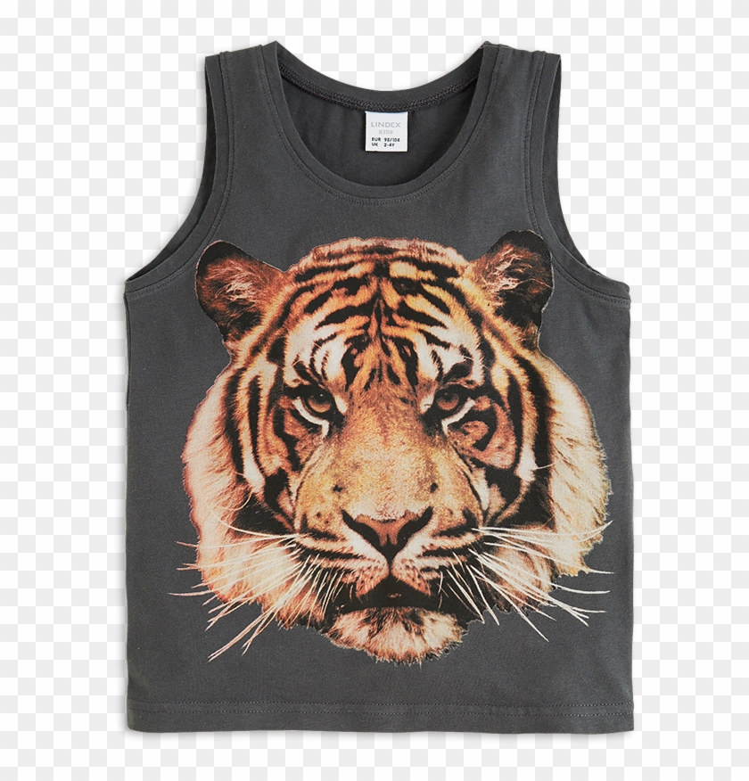 Tiger Print Tank Top Grey - Wildlife Heritage Foundation, HD Png ...
