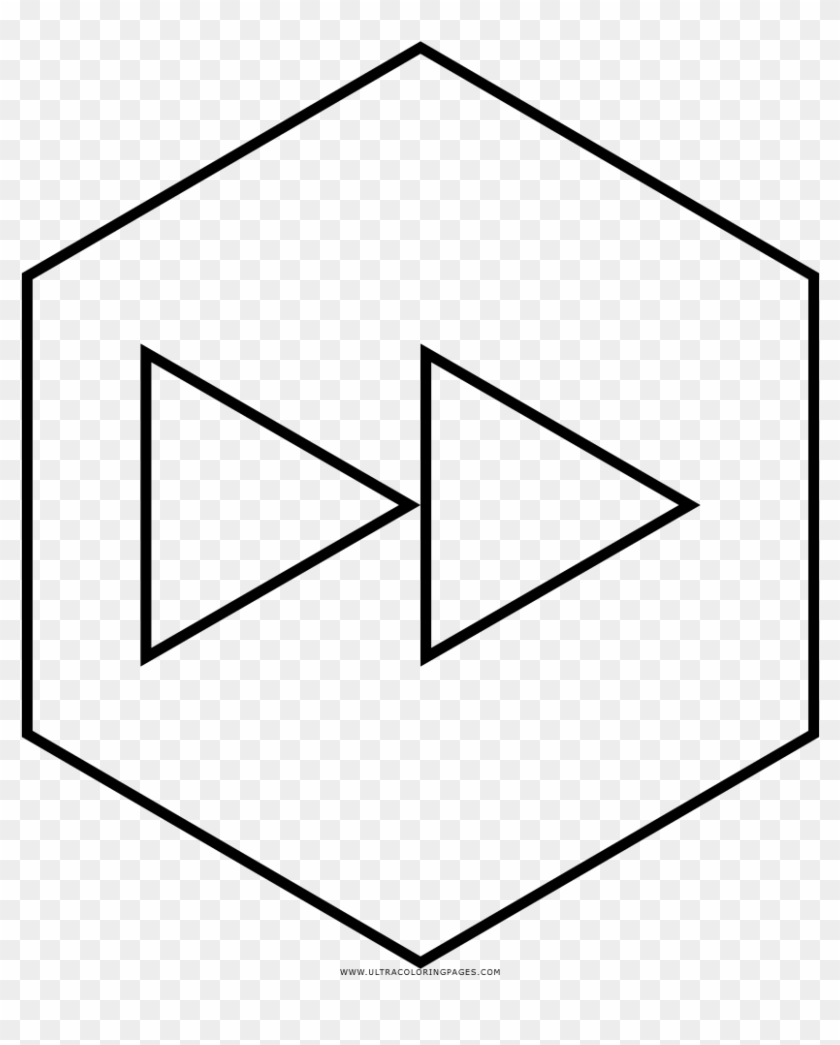 Fast Forward Coloring Page - Transparent Background White Play Button ...