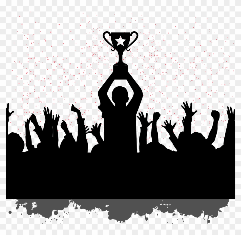 Building Motivation Champion People Celebrating Silhouettes - Team ...