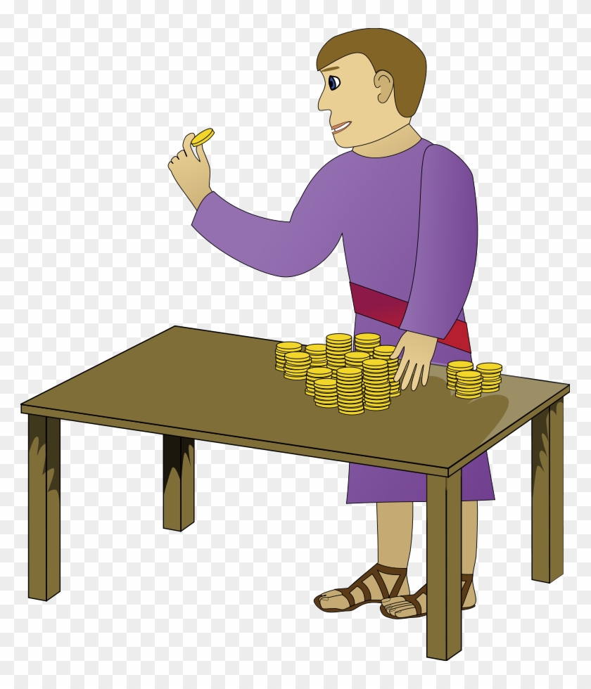 Young Man Counting Png - Man With Gold Coins, Transparent Png - 781x900 ...