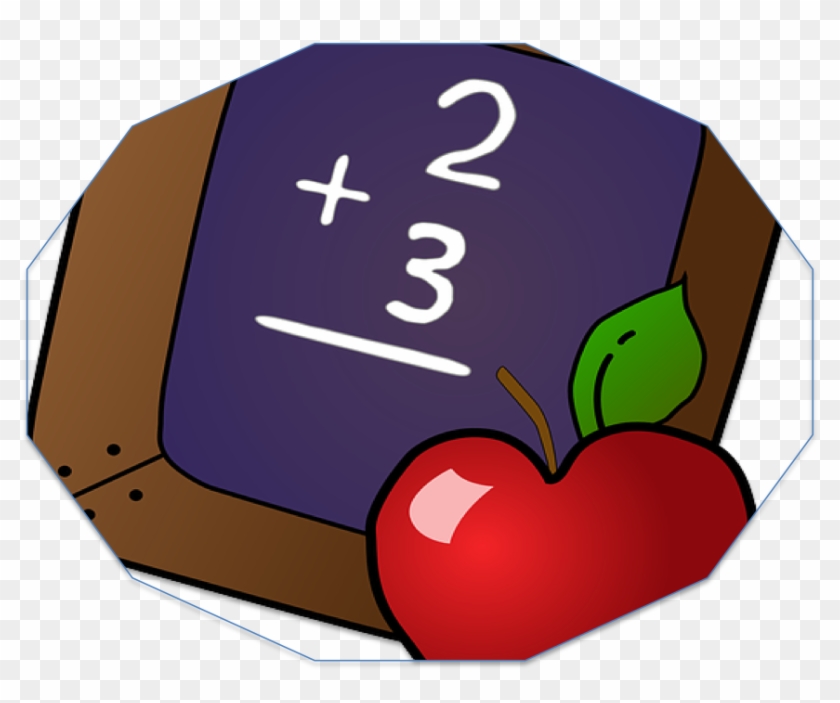 Apple And Chalkboard - School Clip Art, HD Png Download - 861x680 ...