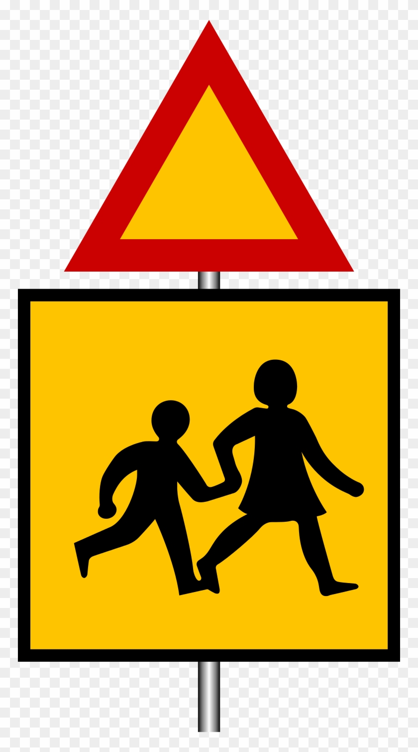 Zimbabwe Warning Sign - Children Crossing Sign, HD Png Download ...