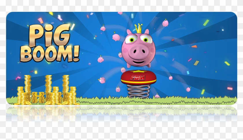 Pig Boom ™ - Cartoon, HD Png Download - 837x439(#3687041) - PngFind