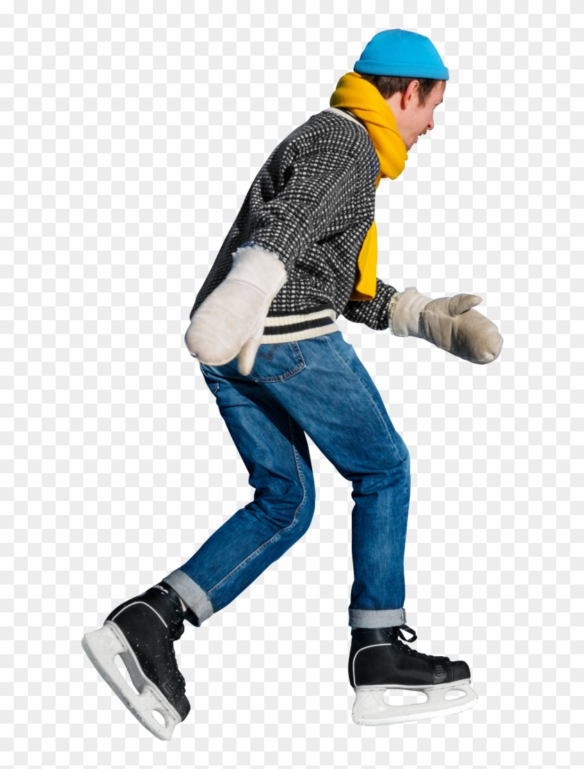 Ice Skating On Lake Vanern - Ice Skating Man Png, Transparent Png ...