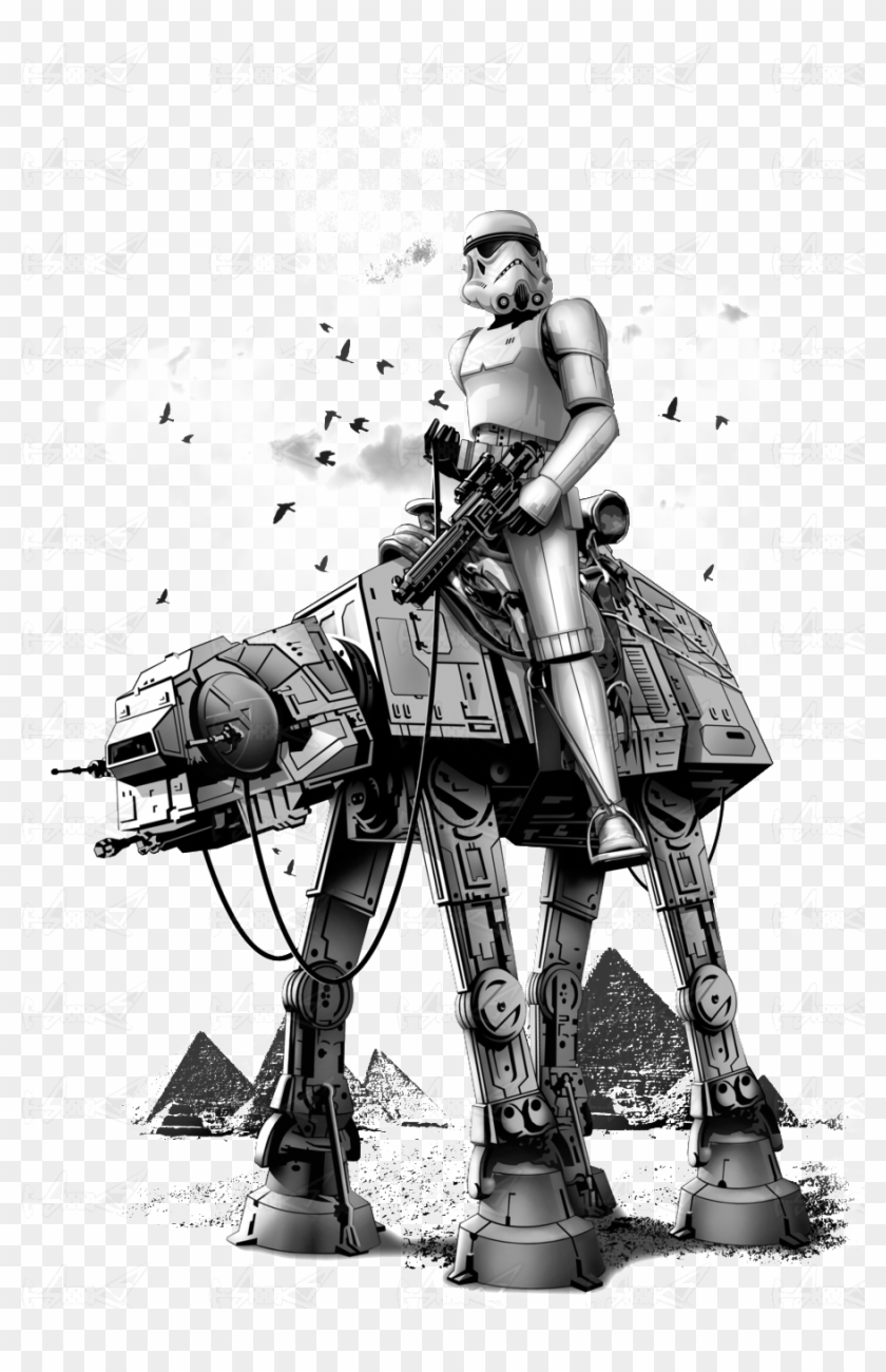 Stormtrooper Riding Atat - Stormtrooper Riding A Horse, HD Png Download ...