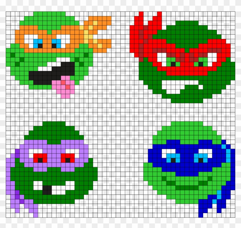 Teenage Mutant Ninja Turtles - Hama Beads Ninja Turtles, HD Png ...
