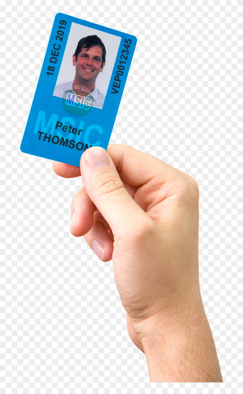Maritime Security Identification Card - Hand Id Card Png, Transparent ...