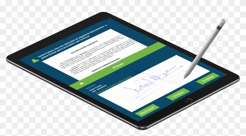 Save With The Integrated Digital Signature - Tablet Computer, HD Png ...