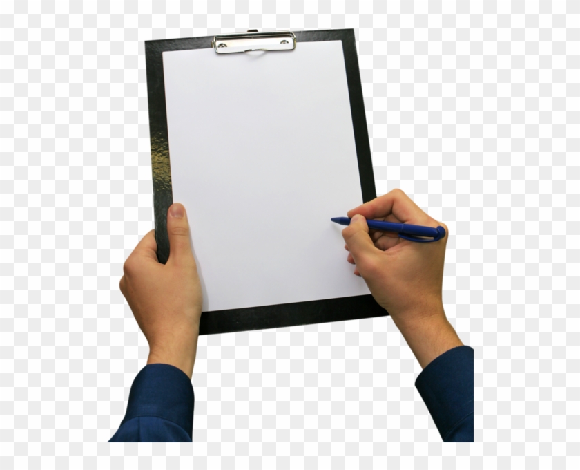 Hand With Clipboard - Clipboard In Hand, HD Png Download - 532x600 ...