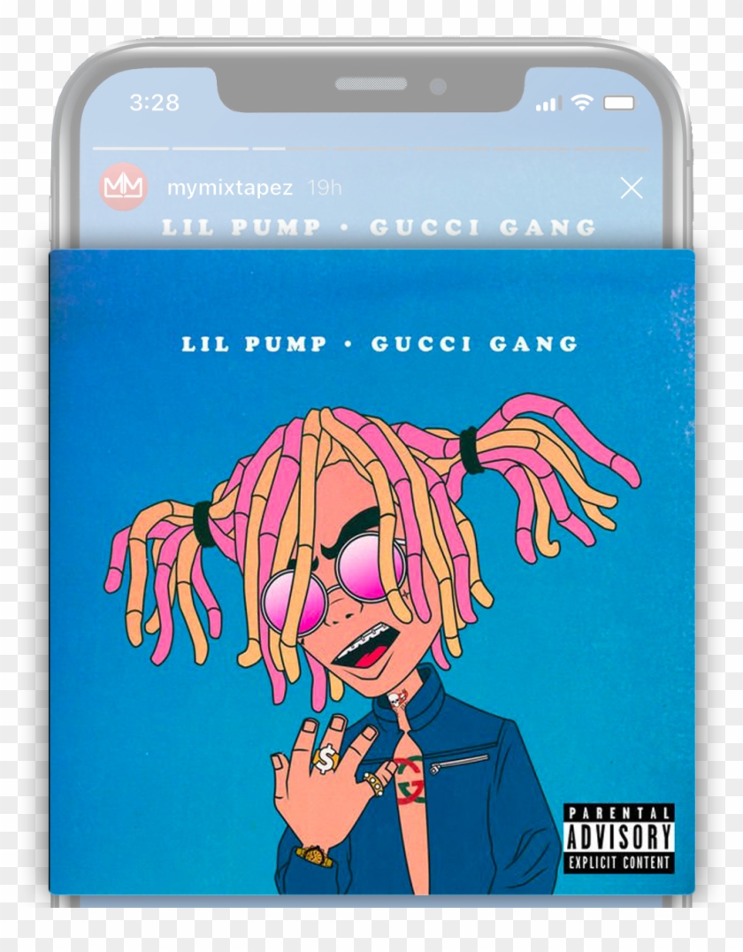 Lil Pump Gucci Gang Album Cover, HD Png Download - 1280x1280(#3788049 ...