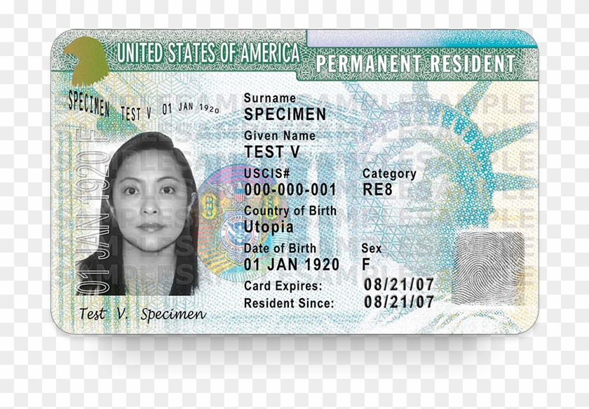 Green Card Usa - Permanent Resident Card 2017, HD Png Download ...
