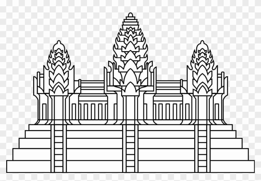 Angkor Wat In Flag Of Cambodia - Cambodia Flag Angkor Wat, HD Png ...