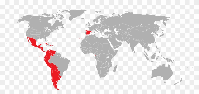 Romance Languages World Map, HD Png Download - 1427x628(#3817082) - PngFind
