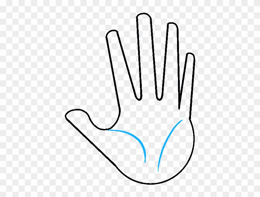 A Hand Really Easy Drawing Tutorial Step - Sign, HD Png Download ...