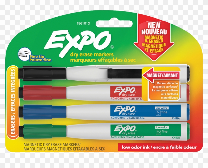 Product Image - Expo Magnetic Dry Erase Markers, HD Png Download ...