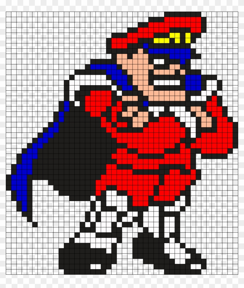 M Bison Perler Bead Pattern / Bead Sprite - M Bison Pixel Art, HD Png ...