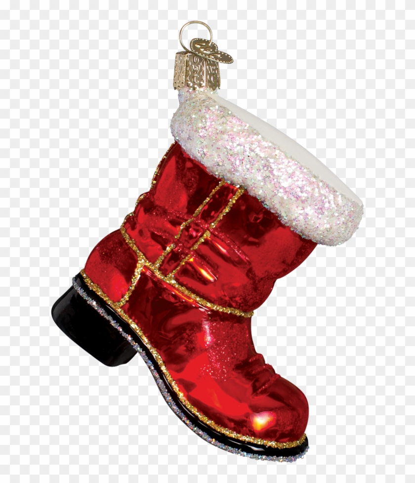 Old World Christmas Blown Glass Santa's Boot Ornament - Santa's Boots ...