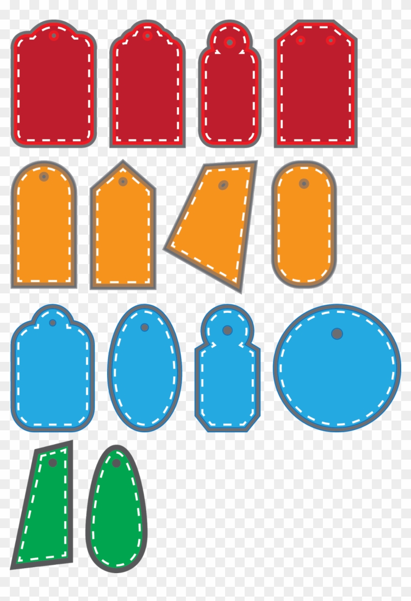 Faux Stitched Basic Shapes, Tags And Stars, HD Png Download - 1130x1600 ...