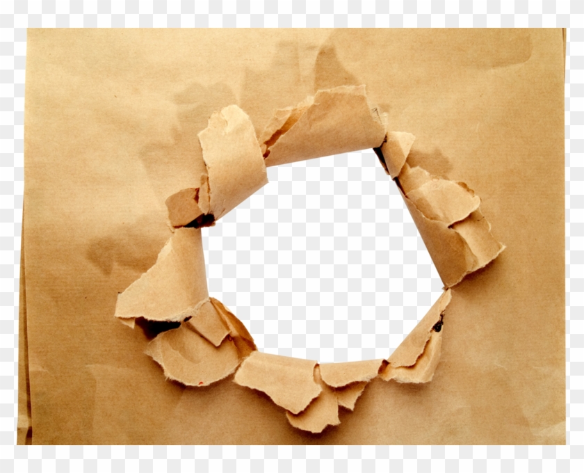 Busted Paper Bag - Paper Hole, HD Png Download - 793x600(#3910004 ...