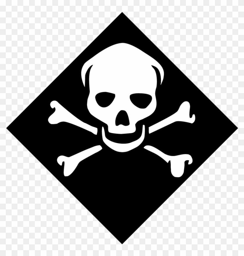 Skull And Cross Bones Inhalation Hazard 6 Placard HD Png Download Skull And Cross Bones Inhalation Hazard 6 Placard HD Png Download