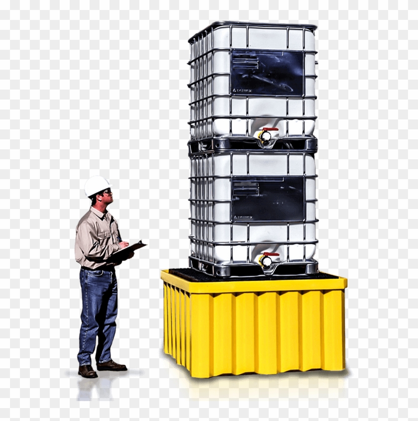 Stacked Water Tanks Ibc Spill Containment Pallet - Ibc Stacking, HD Png ...