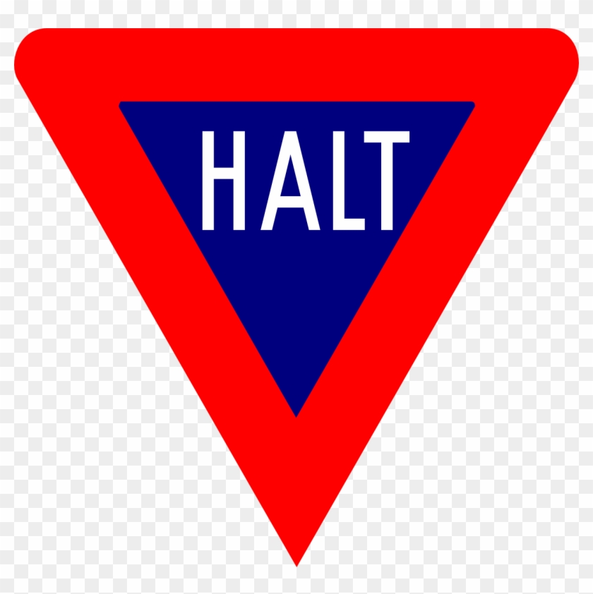 Halt Stop Sign Symbol Triangle Png Image - Halt Clipart, Transparent ...
