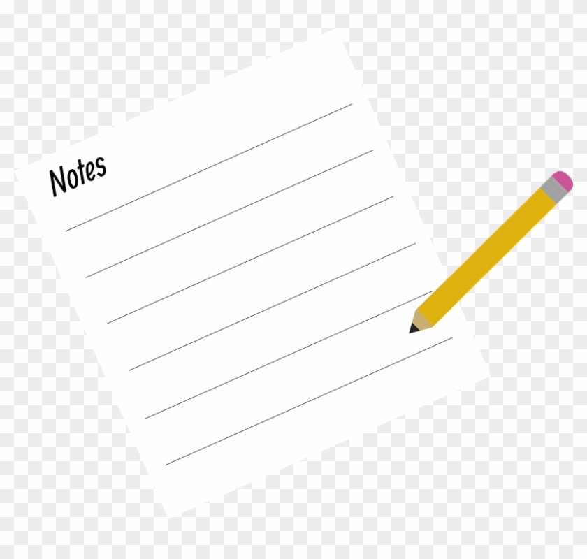 Note Flat Paper Pencil Note Taking - Paper, HD Png Download - 819x720 ...