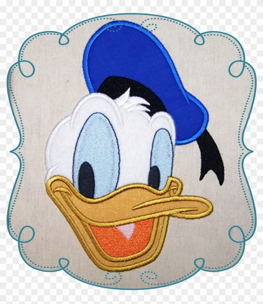 Donald Duck Face Applique - Ronald Duck, HD Png Download - 1000x1000 ...