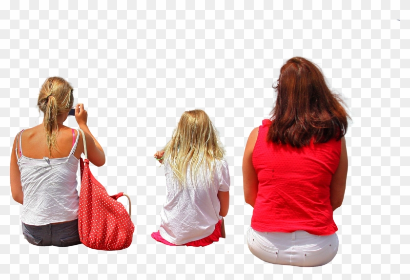Threegirlslookingback - Kids Sitting Back Png, Transparent Png ...