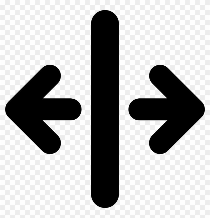 Right And Left Arrows With Vertical Line Separation - Separation Icon ...