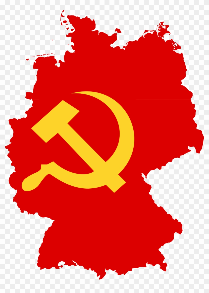 Flag Map Of Germany - Communist Germany Flag Map, HD Png Download ...