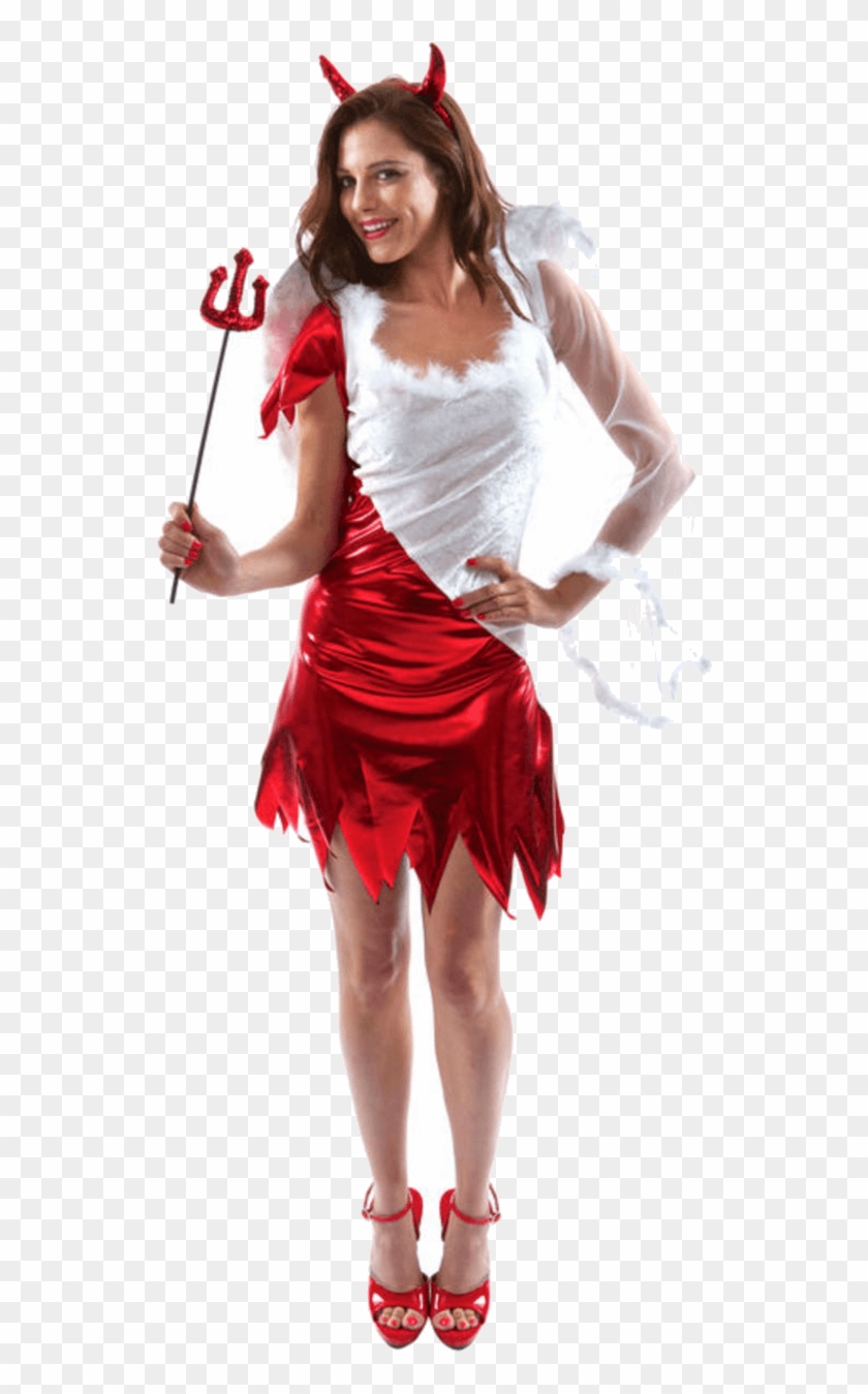 Angel & Devil Dress - Angels And Devils Costumes, HD Png Download ...