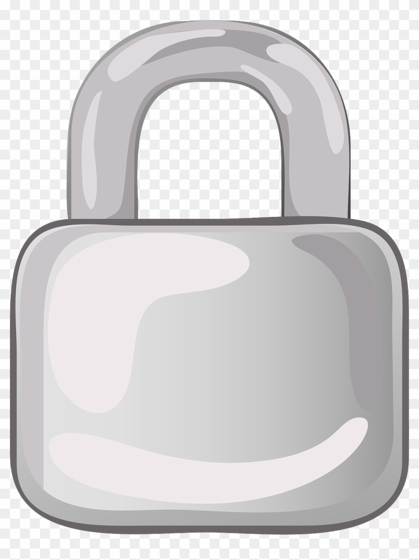 Padlock Lock Metal Silver Png Image - Silver Lock Clipart, Transparent ...