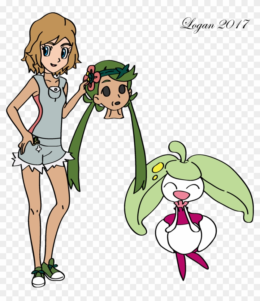 Serena To Mallow - Pokemon Serena E Mallow, HD Png Download - 940x1047 ...