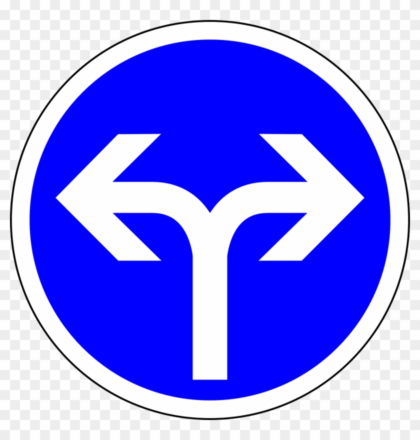 Go Left Or Sign, - Venstre Eller Høyre, HD Png Download - 1280x1280 ...