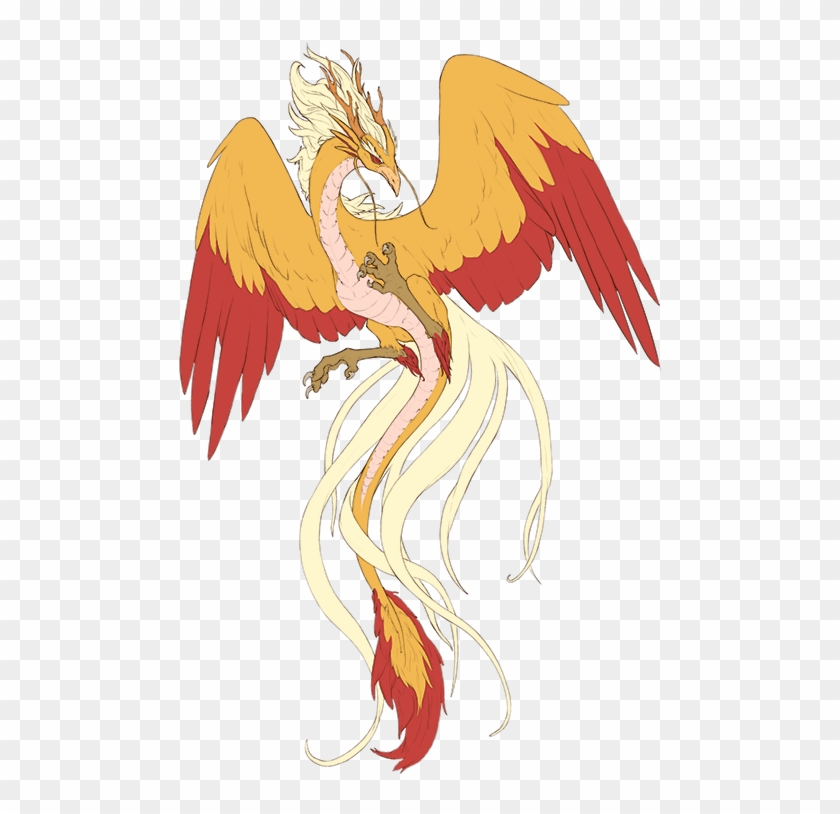 Firebird Drawing Magic Bird - Dragon Bird, HD Png Download - 531x766 ...