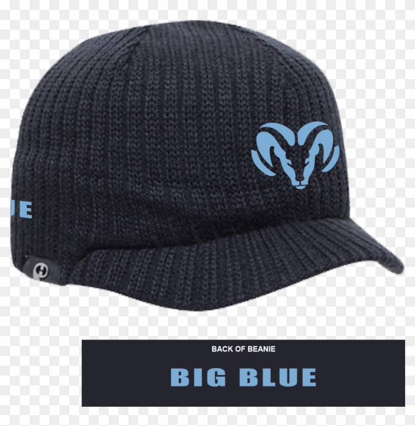 Big Blue Knit Beanie With Visor - Dodge Ram, HD Png Download ...