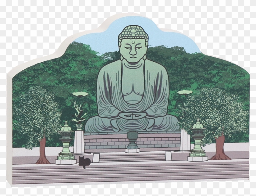 Great Buddha Of Kamakura Transparent, HD Png Download - 1000x716 ...