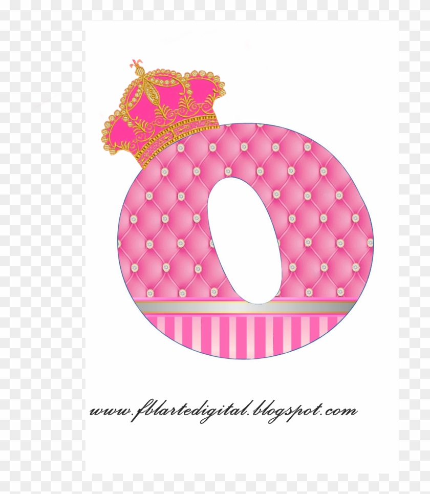 Alfabeto Con Corona Dorada Y Rosa - Letra O En Rosa, HD Png Download ...
