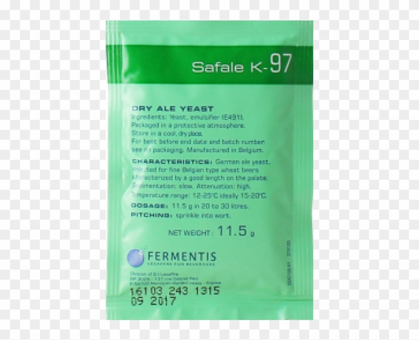 Fermentis Safale K-97 Dry Ale Yeast, HD Png Download - 600x600(#4128690 ...
