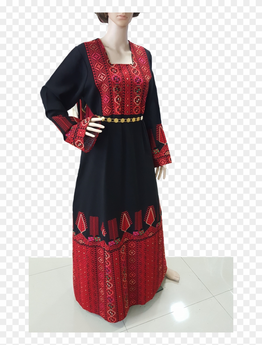 Palestinian Embroidered Traditional Dress - Costume, HD Png Download ...