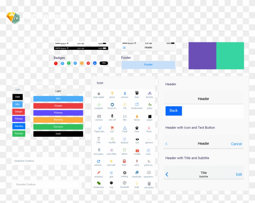 Nativebase Sketch - React Native Gui, HD Png Download - 2007x1358 ...